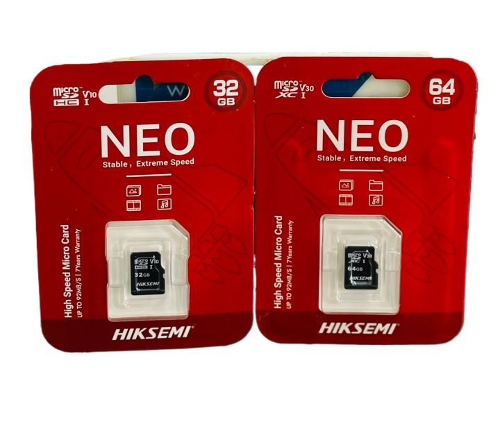 HIKSEMI NEO HS-TF-C1 64GB Class 10 micro SD Memory Card for EZVIZ , IMOU , V380 Wifi Cameras ...