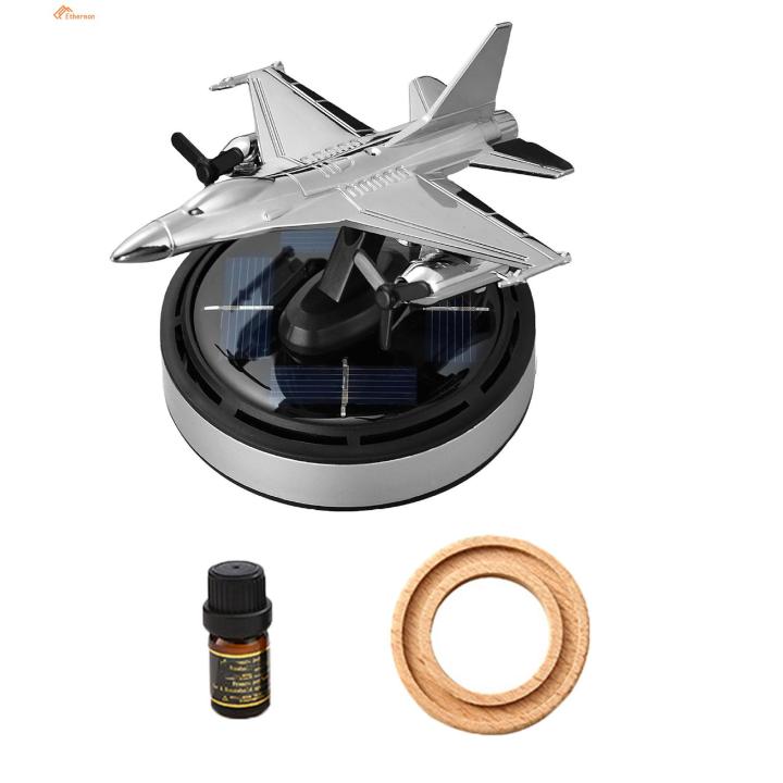 Ethereon Solar-powered Car Air Freshener Solar-powered Fighter Jet Car ...