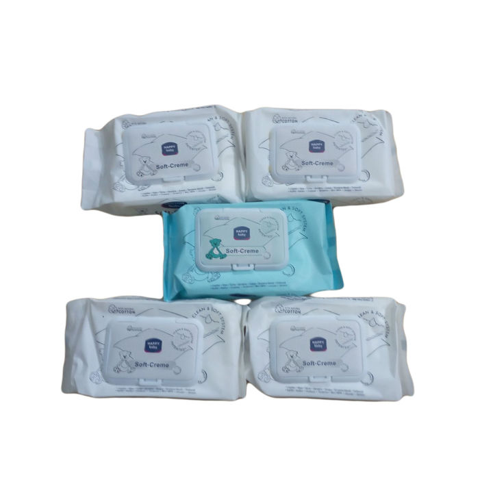 Pack Of 5 Soft Creme Baby Wipes (70 wet sheets each),Soft Cream Baby ...