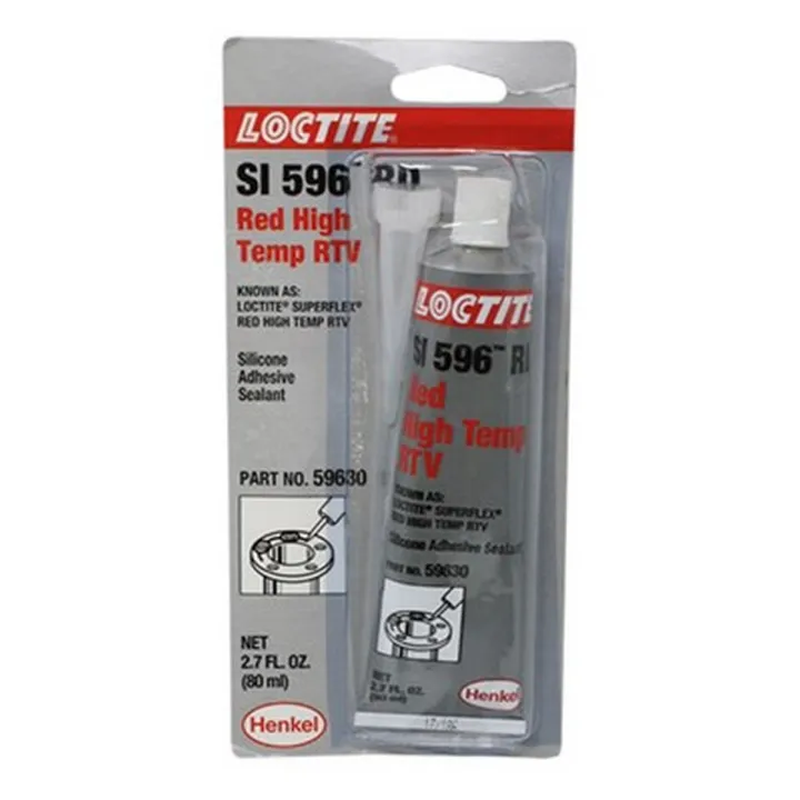 LOCTITE SI 596 RED HIGH TEMPERATURE RTV SILICONE ADHESIVE SEALANT 80 ML ...