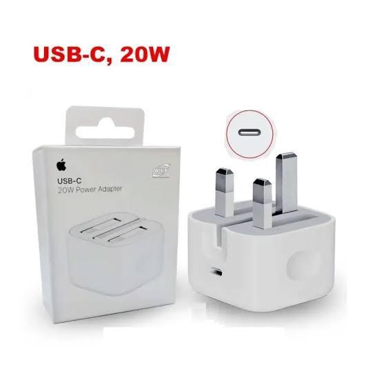 Apple Iphone USB-C 3 Pin 20W Power Adapter & Cable Complete Charger ...