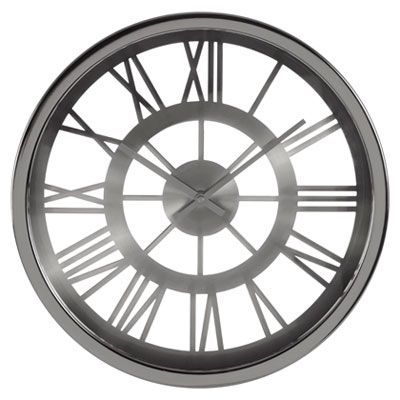 Bailie 35cm Dia Wall Clock Chrome | Daraz.pk