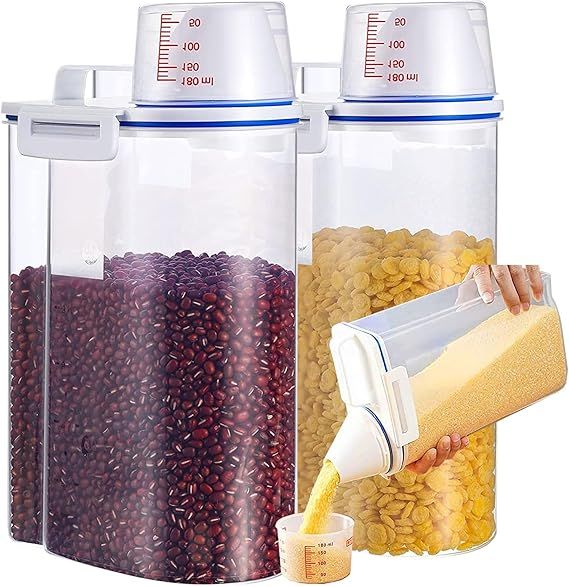 2.5 L Kitchen Storage Box, Storage Jars with Lid and Handle, Airtight ...