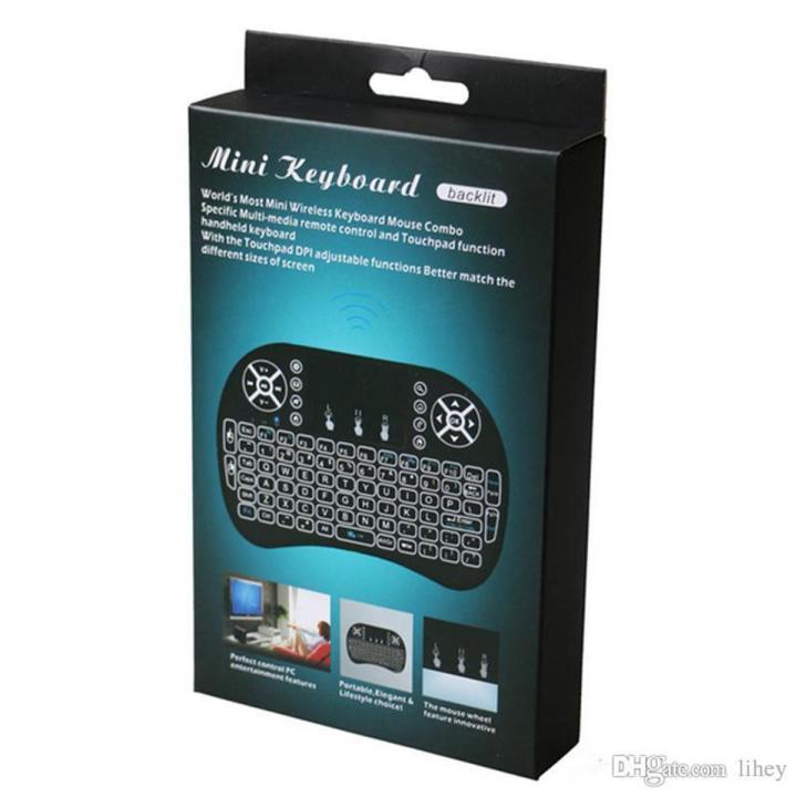 Mini Wireless Keyboard RF-500 with 3 Color RGB Backlit, 2.4GHz Wireless ...