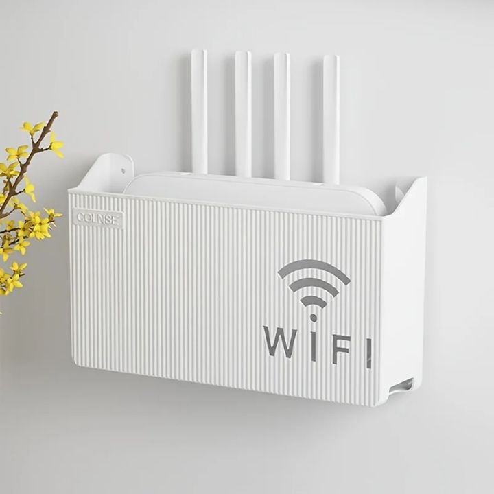 elf-Adhesive WiFi Storage Box, WiFi Router Holder Case Wall Mount ...