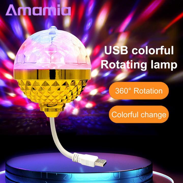 Amamia Ball Stage Light 360 Degree Rotation RGB USB Ball Stage Light ...