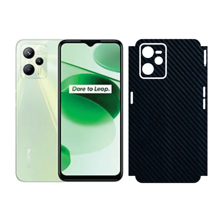 Realme C35 Back Paper BWS Carbon Black Sheet Anti-stain Back With Side ...