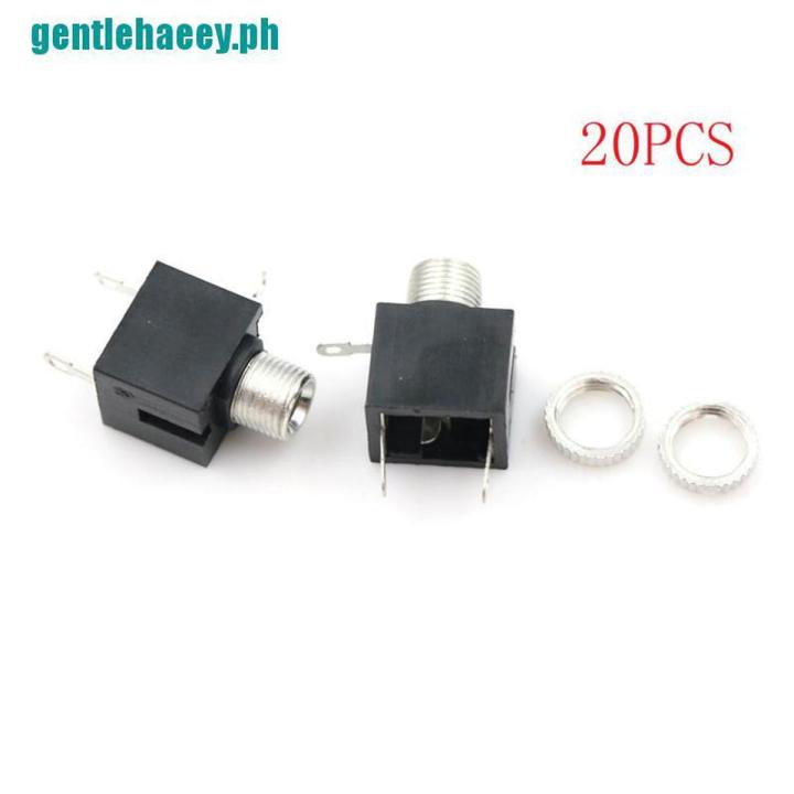 aeey♧20pcs 3.5mm Female Connector 3 Pin Headphone Jack Socket Mono ...