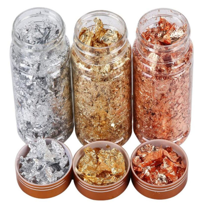 Emotion HENG 2g/3g Gold / Silver Foil 24K Real Gold Powder Foil Made Of ...