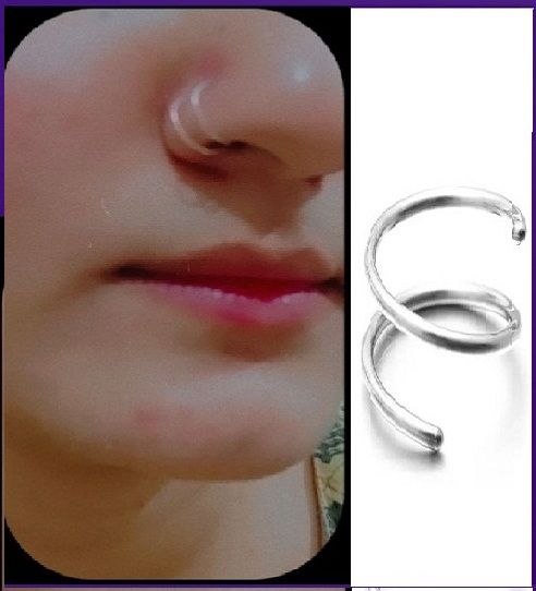 Pure Silver (chandi) Double Wire Nose Ring For Women | Daraz.pk