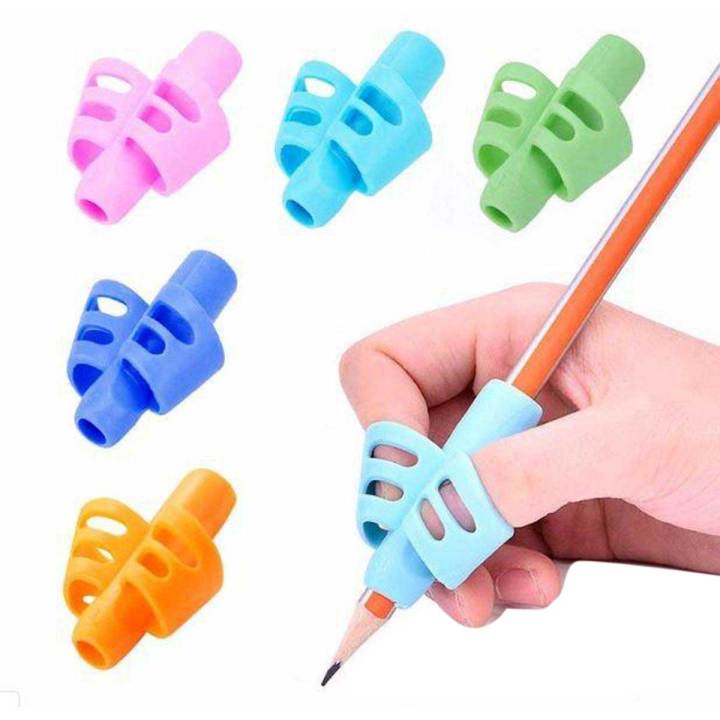 Children Pencil Holder Tools Silicone Two Finger Ergonomic Posture Correction Tools Pencil Grip Writing Aid Grip Daraz.pk