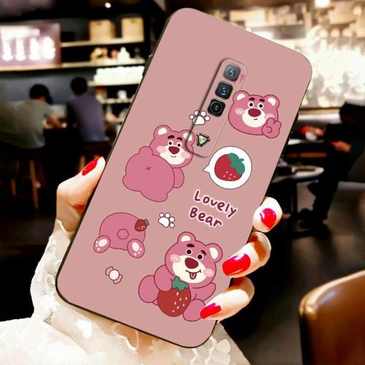 For RedMagic 7 5G Back Cover Case Fashion Strawberry Bear Shockproof ...