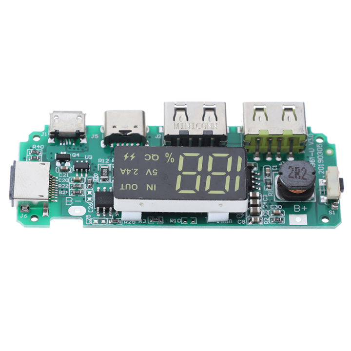 LED Dual USB Micro Type-C Mobile Power Charging Board USB Circuit ...