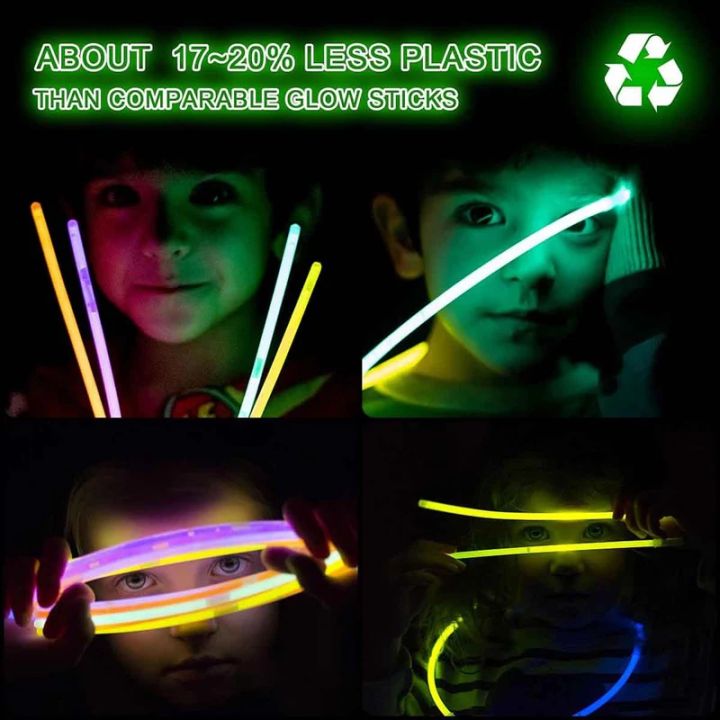 Glow Sticks - Glow In The Dark (15pcs) Creative Fun Party Glowing Night ...