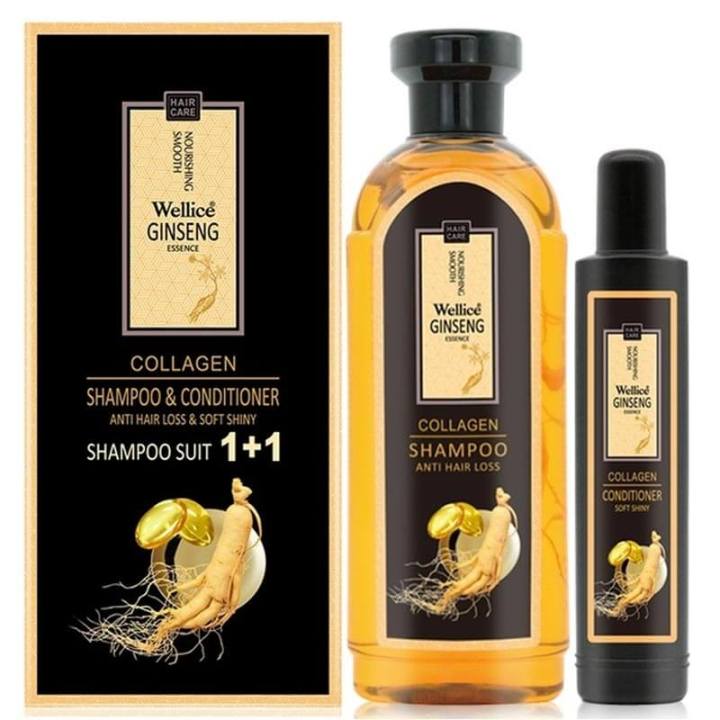 Welice Ginsang Collagen Shampoo + Conditioner 2 in 1 Anti Hair Loss ...