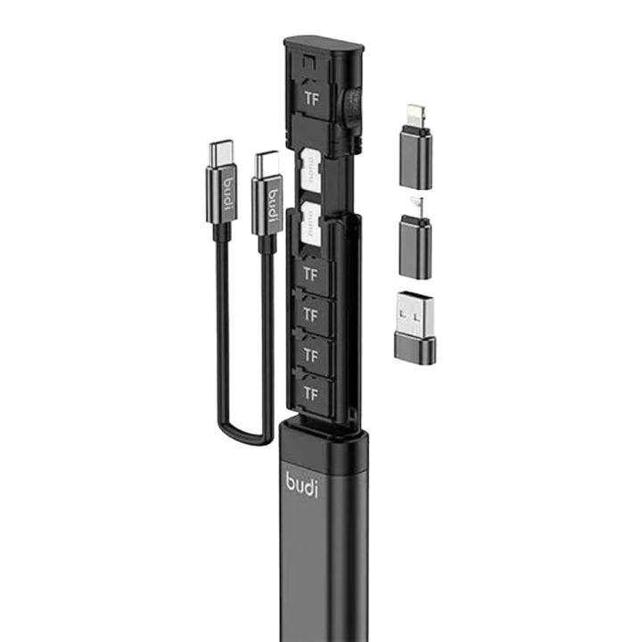 Budi 9 in 1 Multifunctional Cable Stick with Card Adaptor, Storage Box ...