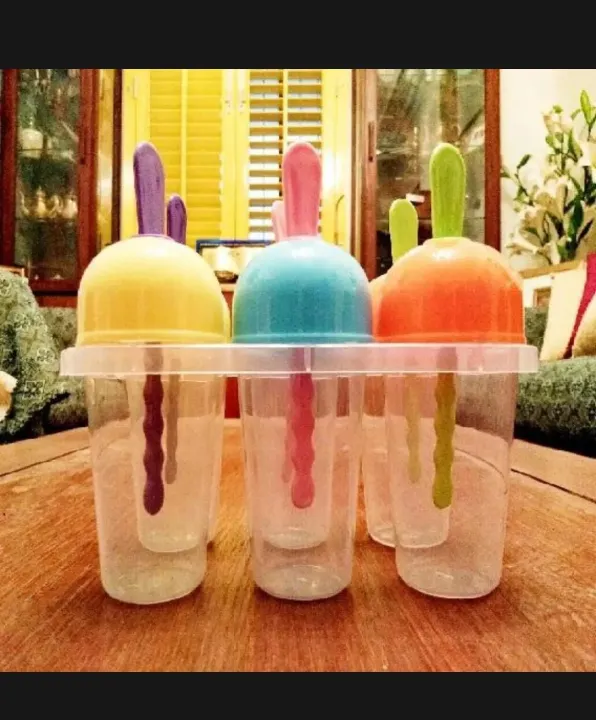 Z.M. Pack of 6 Reusable Ice Cream Maker Ice Lolly Molds Set Kulfi Maker ...