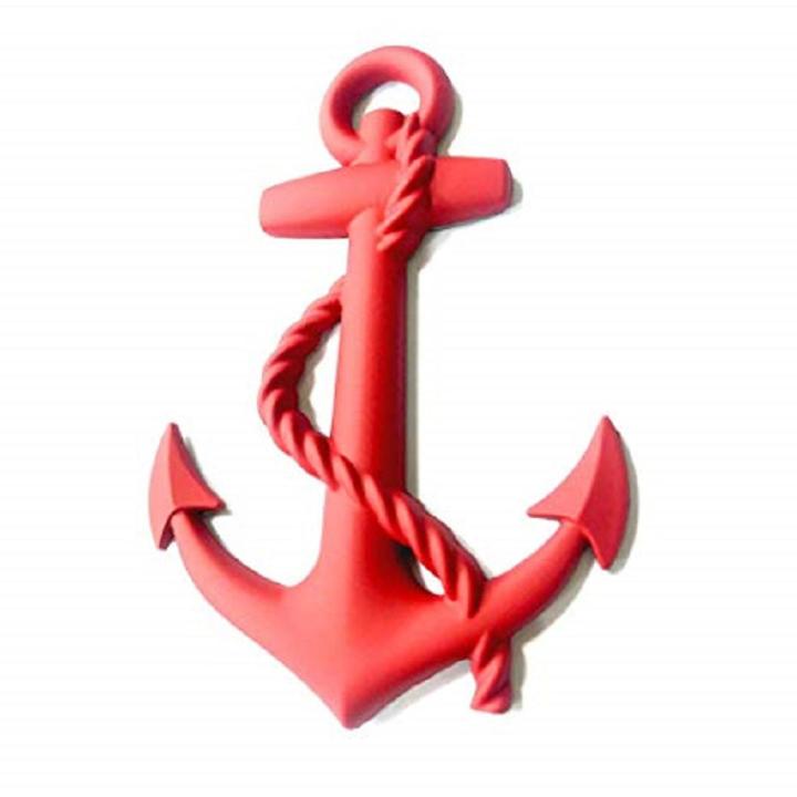New Anchor 3D Car Decoration Sticker Metal Logo - Red | Daraz.pk