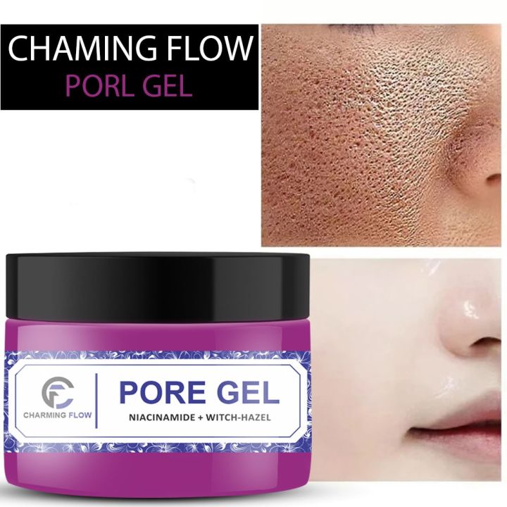 CHARMING FLOW Pore-Refining Treatment Gel (Niacinamide + Witch-hazel ...