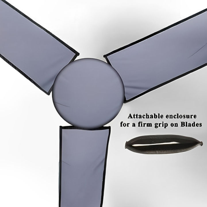 Waterproof Ceiling Fan Covers 4-Piece Set with Motor Cover in Grey ...