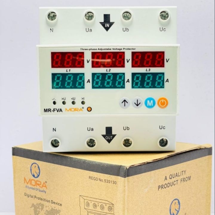 Mora 3phase 63A under and over voltage and current protector | Daraz.pk