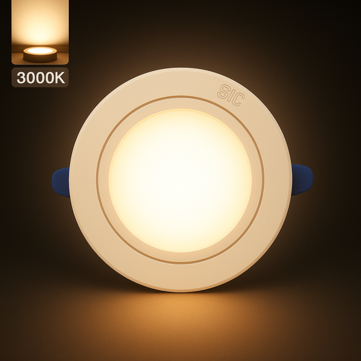 SIC LED SMD Ceiling Light Recessed Down Light 7W Warm 3000k 220V | Daraz.pk