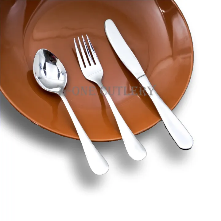 Cutlery Set of Mirror Polished Stainless Steel from A-One including ...