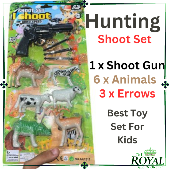 Shoot Set - Shikari Toy - Quick Speed Gun with - Animals - for ...