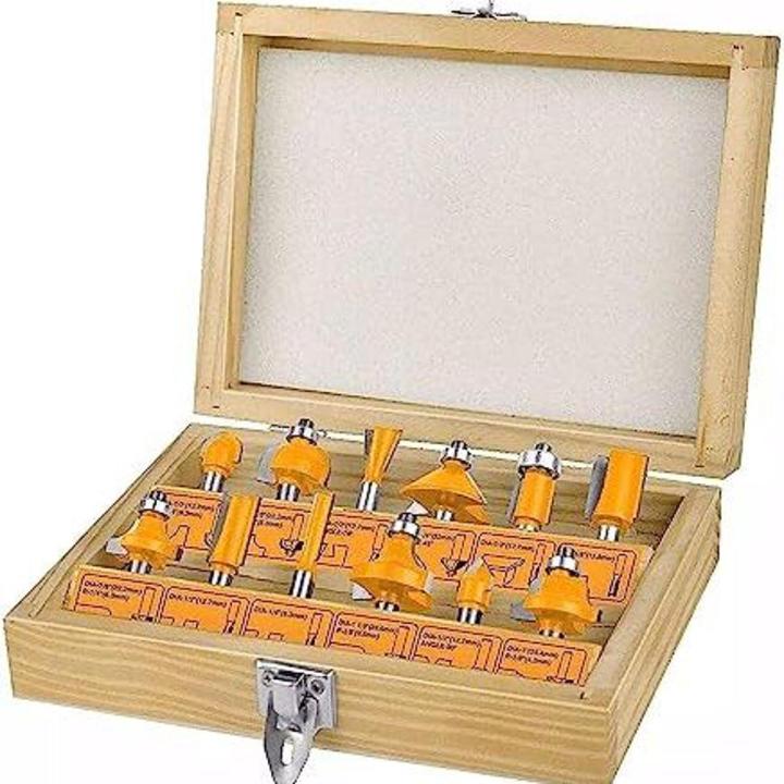 12Pcs Milling Cutter Router Bit Set 8mm Wood Cutter Carbide Shank Mill ...