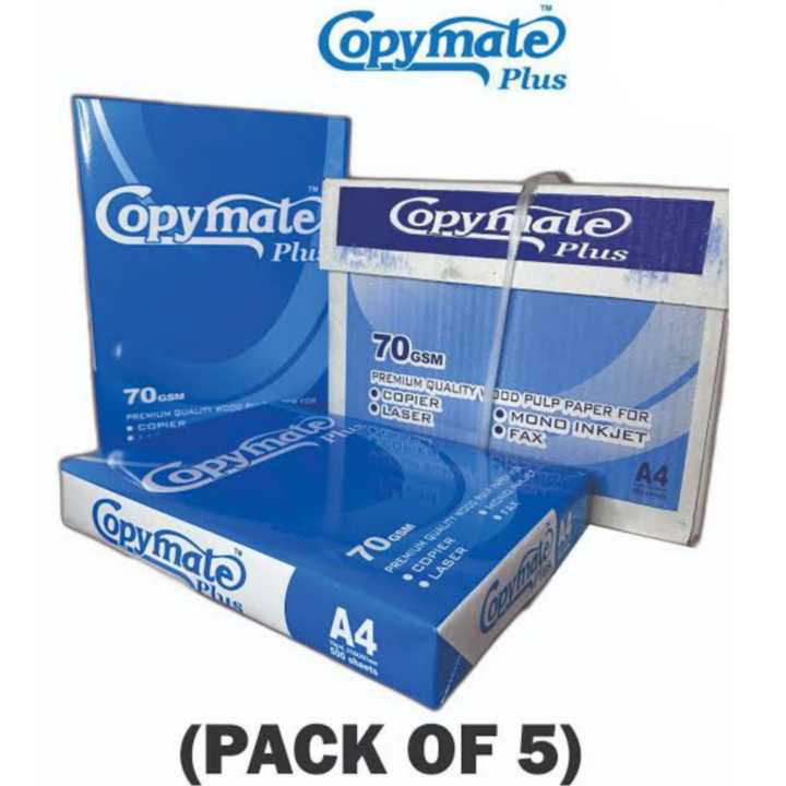 Copymate Paper - A4 Size - 70 gram - 5 Ream - 2500 Sheets | Daraz.pk