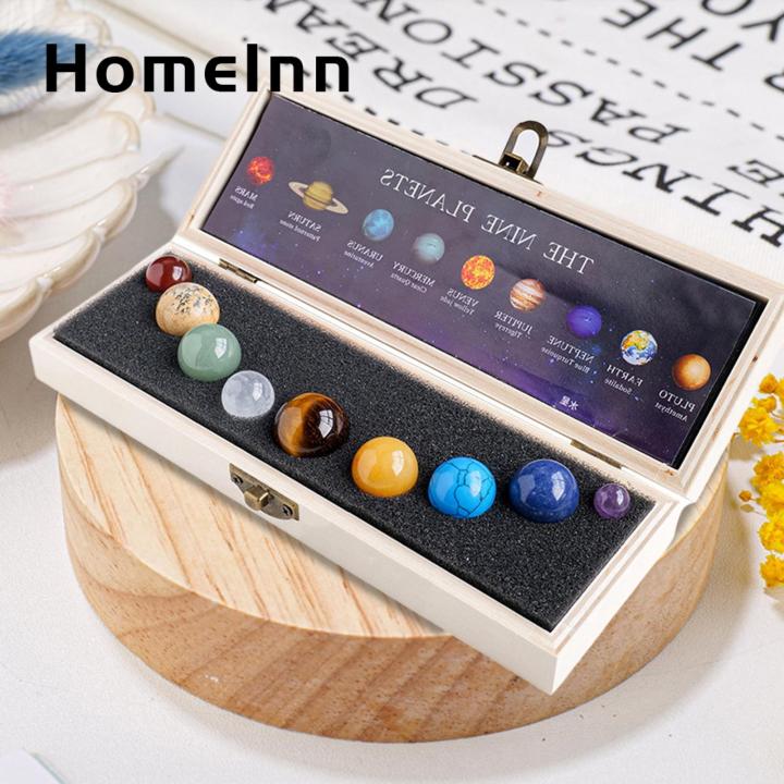 Planet Stone Bead Realistic 9 Planets Solar System Crystal Ball with ...