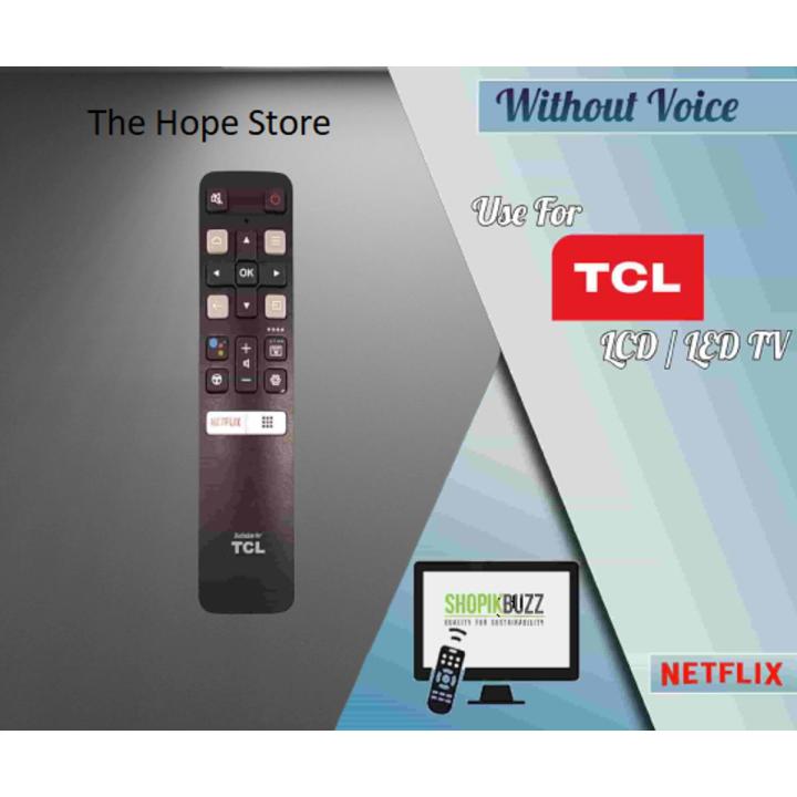 TCL Smart LED TV Remote Control Without Voice Command With Netflex ...