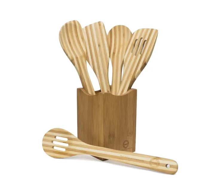 Bamboo wood Kitchen Utensil Set Premium Cooking Tools and Gadgets ...