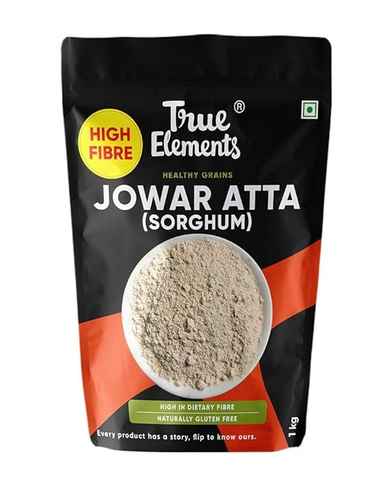 True Elements Jowar Atta 1kg - Gluten Free Sorghum Flour | 100% ...