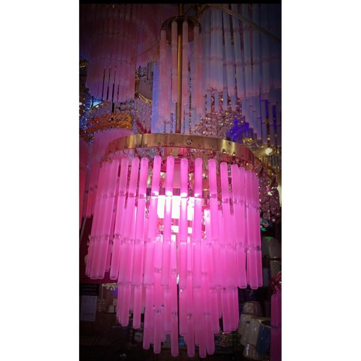 New design chandilear fanous ceiling light pink colour ceiling light ...