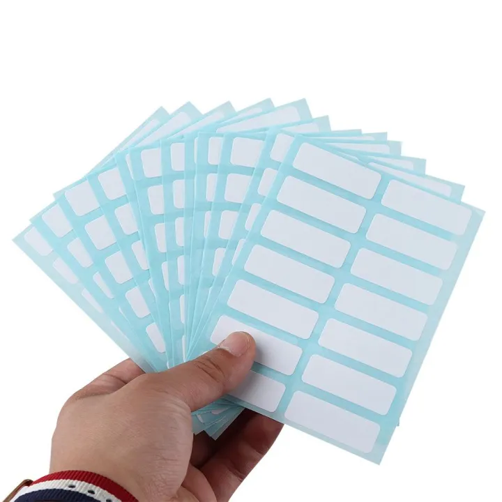 13 X 38mm 12Sheets Labels Blank White Sticky Name Stickers Blank Note ...
