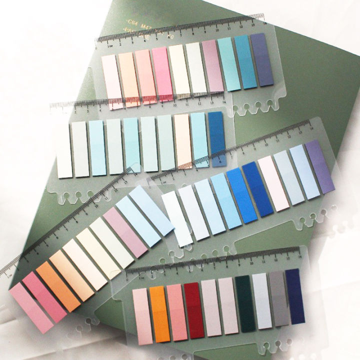 Retro Morandi index stickers loose-leaf color transparent sticky notes ...