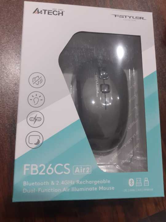 A4tech Fstyler FB26CS Air2 Bluetooth & 2.4G Wireless Mouse | Daraz.pk
