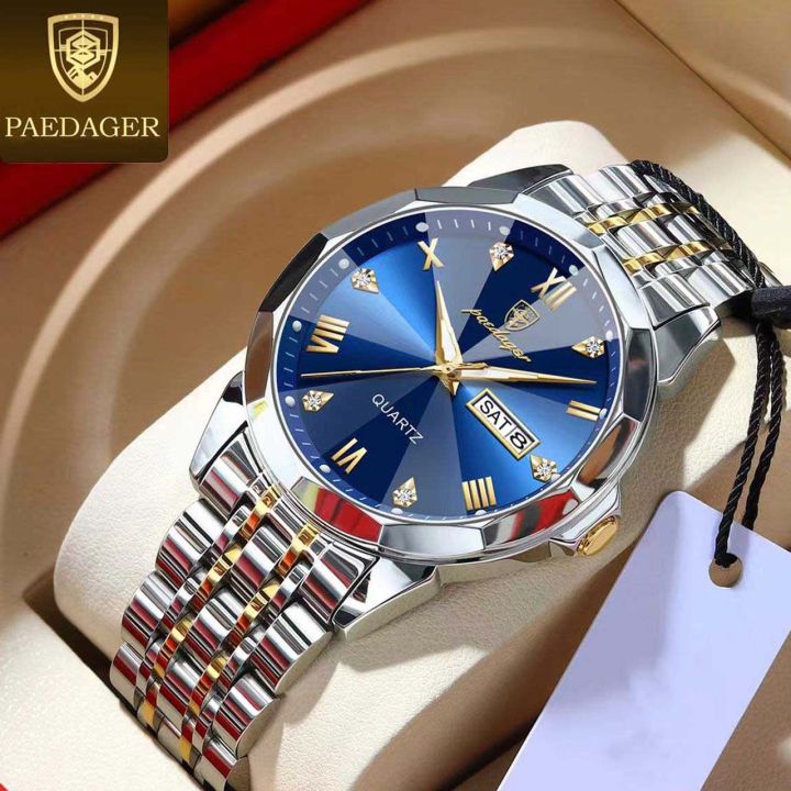 New Business Men's Watch Double Calendar High-End Men's Quartz Watch ...