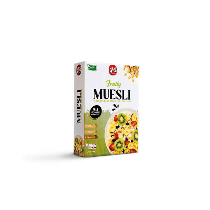 Grano Fruity Muesli 175g – Rolled Oats with Dried Fruits & Nuts ...