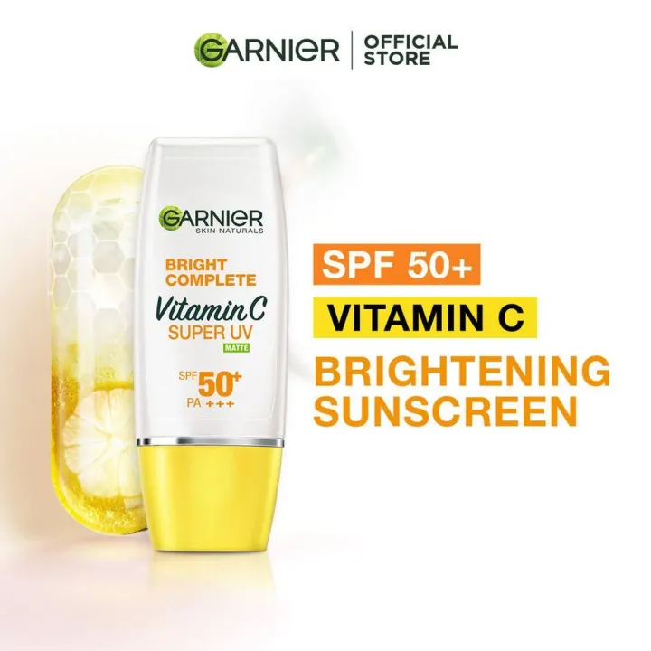 Gārnier Bright Complete Vitamin C Super UV Matte Sunscreen SPF50+, 30ml ...