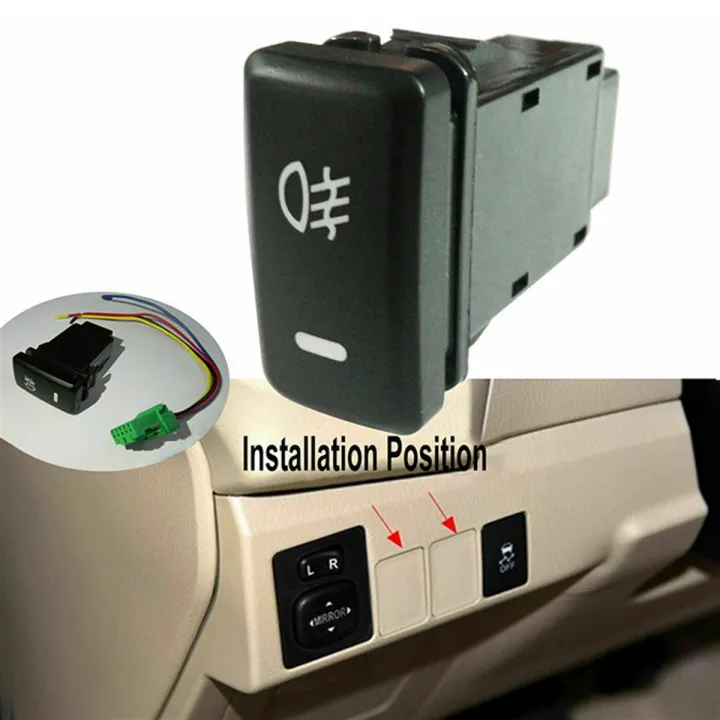 4X 4-Pole 12V Push Button Switch with LED Background Indicator Lights ...