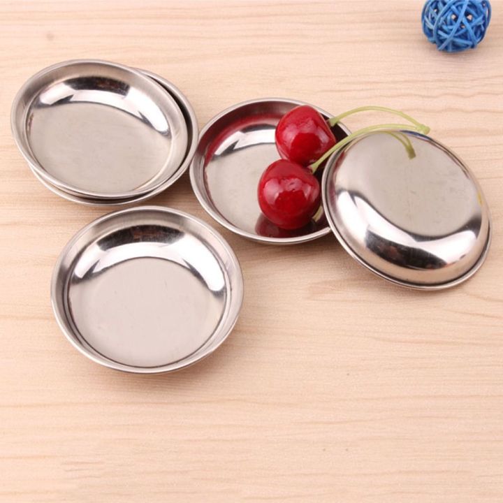 Multifunctional Stainless Steel Food Snacks Seasoning Dishes Round Mini ...