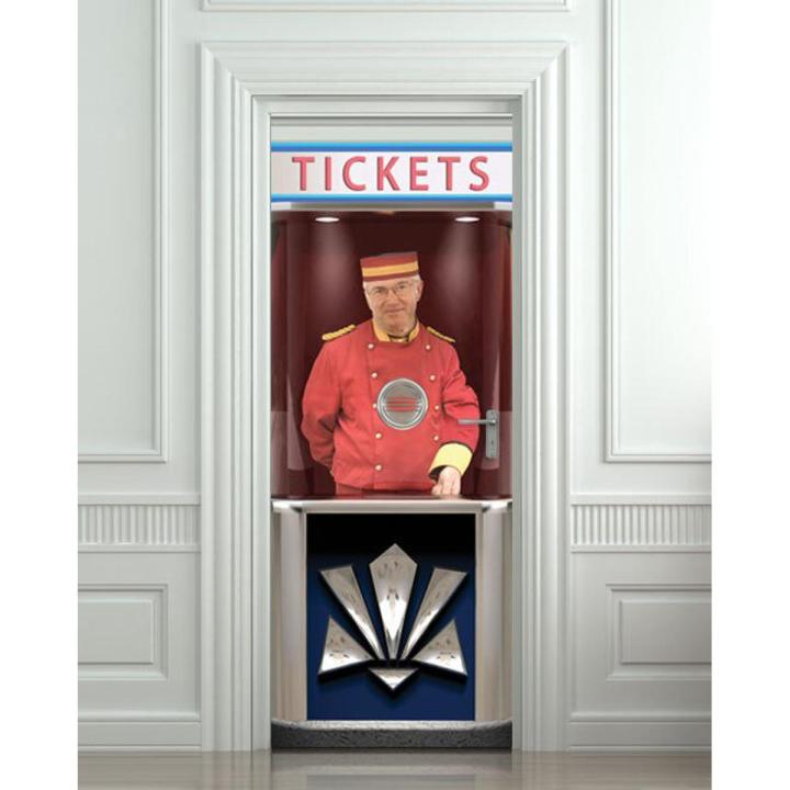 Diy 3d Wall Sticker Mural Decor Ticket Booth Usher Cinema Removable ...