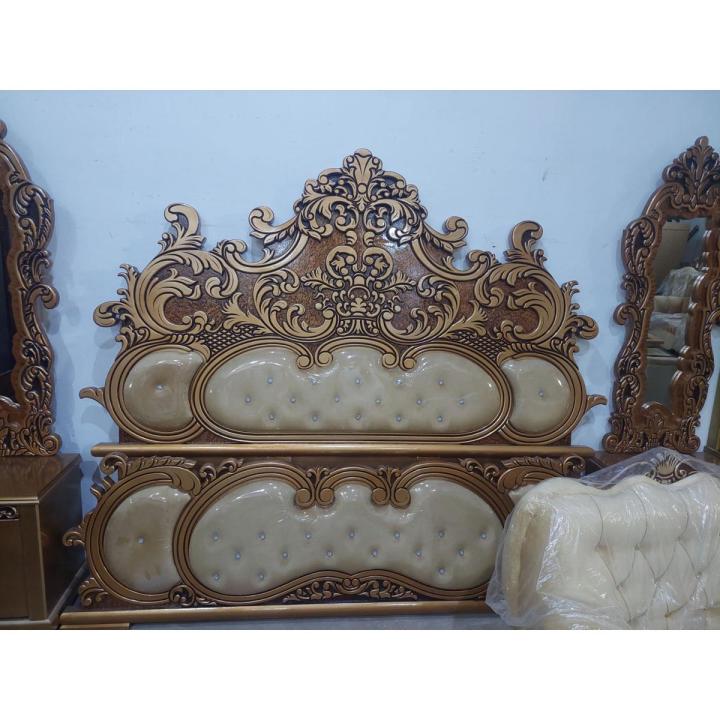 wood bed with ragzeen poshish | Daraz.pk