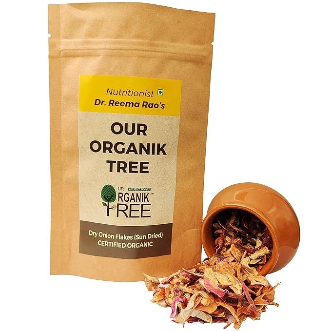 Our Organik Tree Certified Organic Dry Onion Flakes | Sukha Pyaz | Not ...