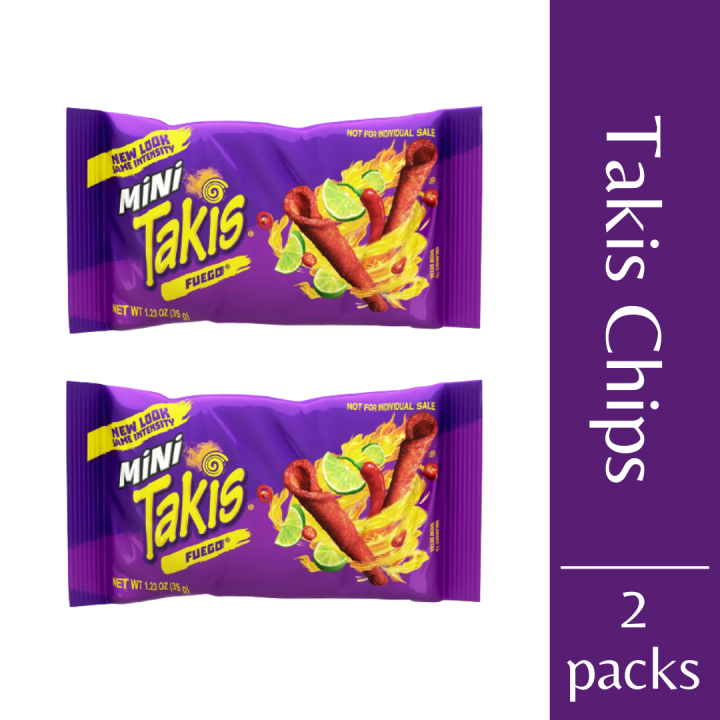 Takis Fuego 35 grams Pack of 2 | Original Takis mini | Chips and Crips ...