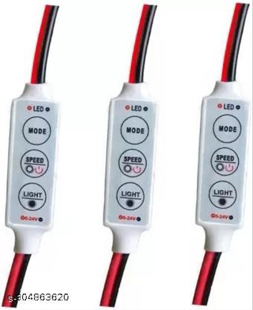 1/2/3 Pieces Mini 3 Keys Single Color LED Controller 12V-24V Brightness ...