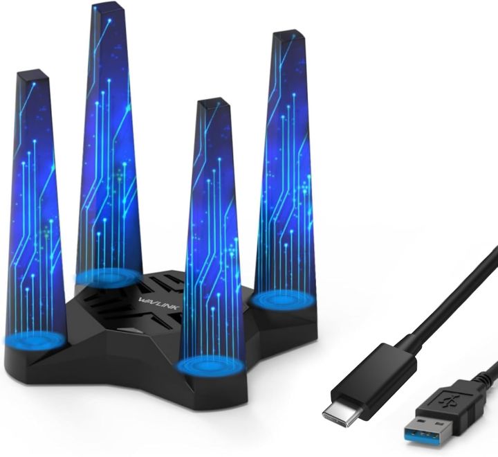 USB WiFi Adapter for Desktop PC, Wavlink AC1900 WiFi Adapter Dual Band ...