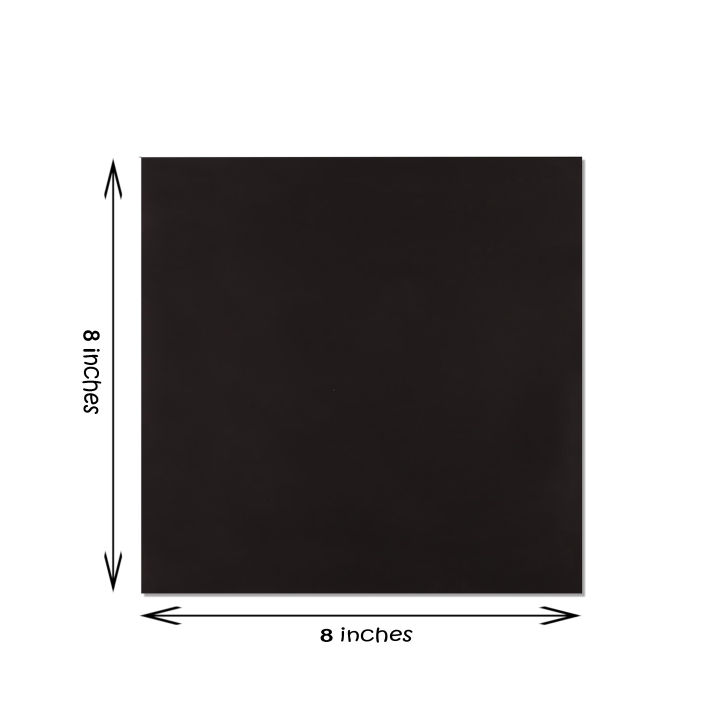 1 Piece Of 8 X 8 Inches 100% Cotton Primed Stretched Black Canvas Board ...